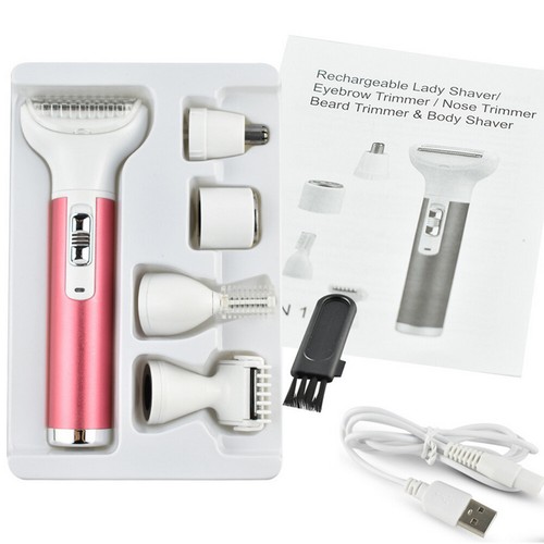 5 in 1 Multi-function Women Electric Hair Remover Mini Shaver Trimmer ...