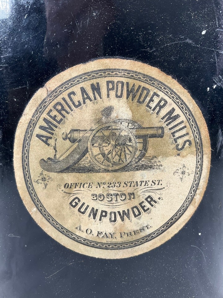 Antique American Powder Mills Civil War Era Tin Hazards Powder Cap §50 ...