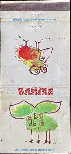 ZANIES Comedy Club Chicago Illinois Vtg Front-Strike 30 Matchbook Cover ...