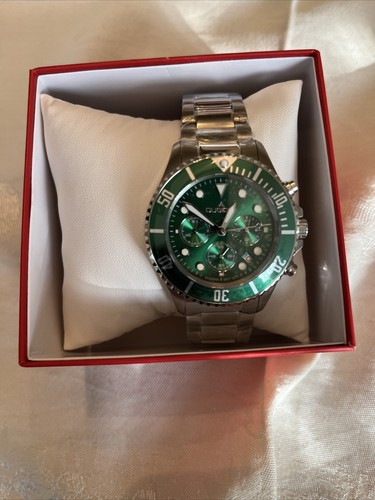 Dugena Men's Watch Diver XL Chrono Green 4461106 Brand New In Box ...
