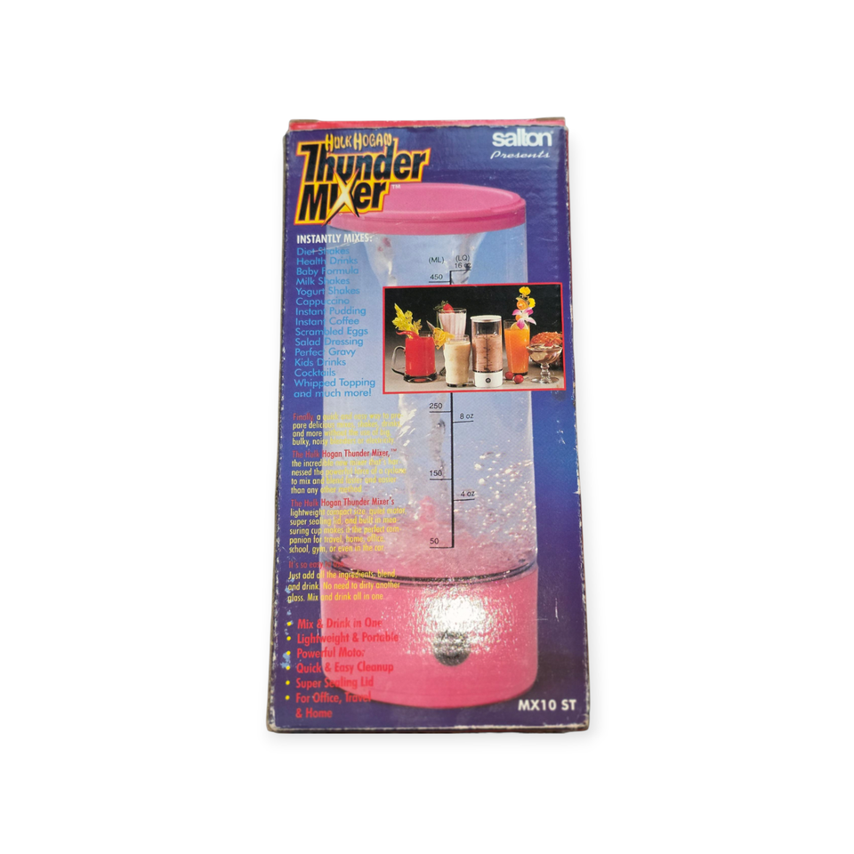 Hulk Hogan Thunder Mixer Vintage Pink NOS Wrestling WWF WWE Antique in ...