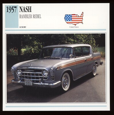 1957 Nash Rambler Rebel Classic Cars Card | eBay