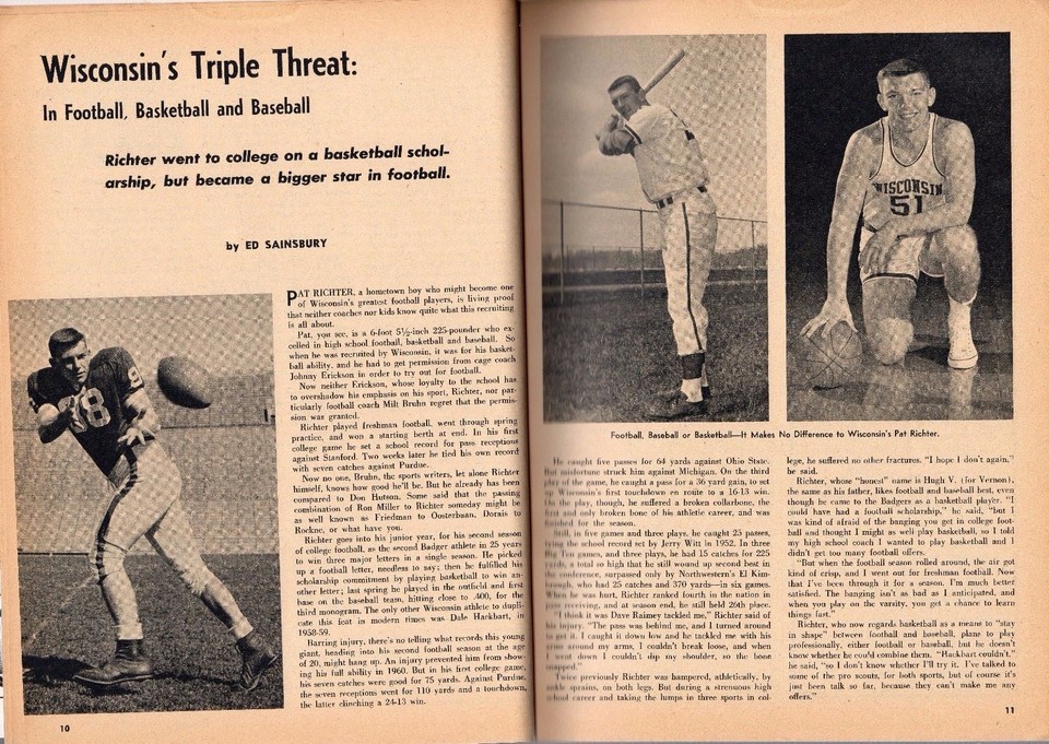 1961 Sports Review Football Magazine New York Giants Baltimore Colts ...