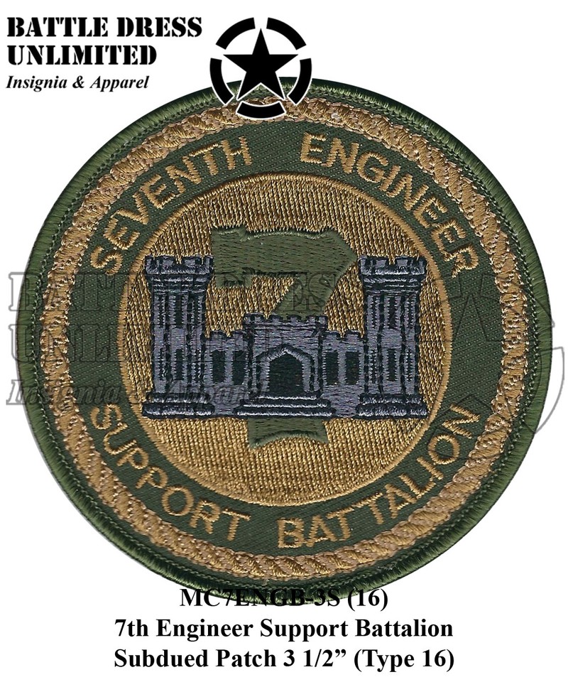 1st 2nd 3rd 4th 6th 7th 8th 9th Engineer Battalion Patches (Marine ...