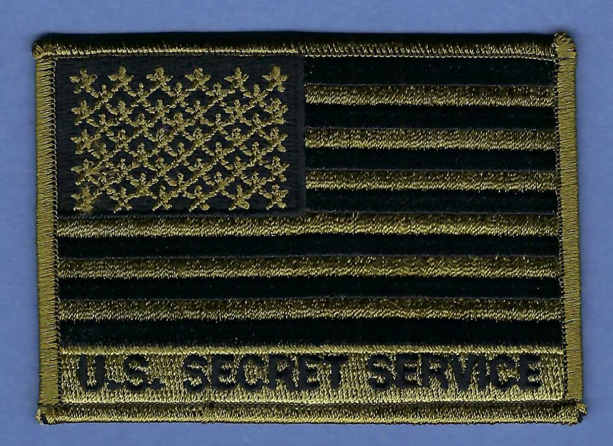 U.S. SECRET SERVICE AMERICAN FLAG PATCH GREEN | eBay