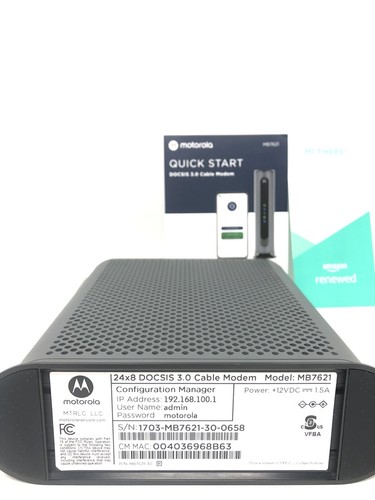 Motorola 24x8 MB7621-10 1000 Mbps 3.0 Modem 855631006347 | eBay