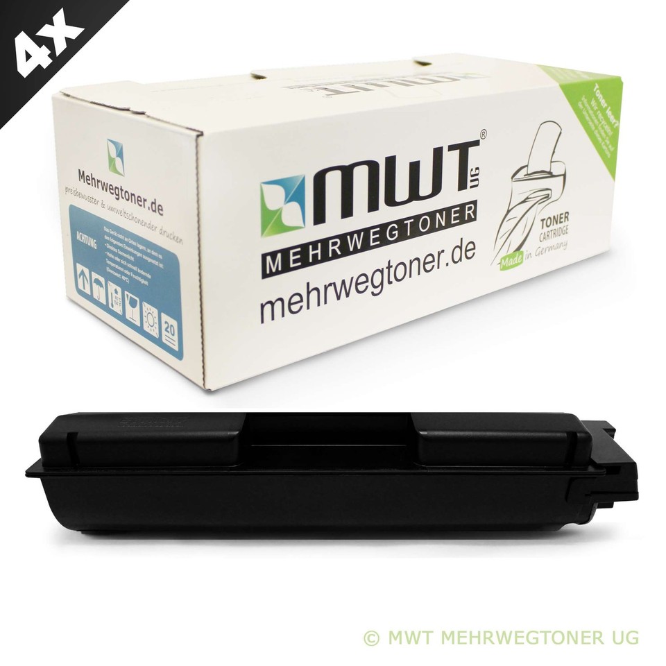 4x MWT Patrone BLACK ersetzt Kyocera TK-500K TK500K TK 500 TK500 TK-500 ...