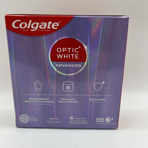 Colgate Optic White Advanced Hydrogen Peroxide Toothpaste 3 Pack, 3.2 ...