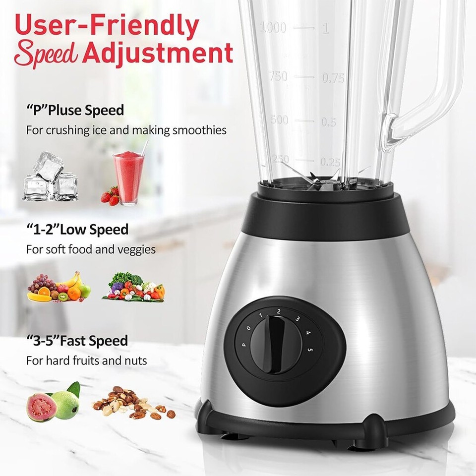 1000W Blender Smoothie Maker Ice Crusher Mixer Milk Shake Fruit Juicer ...