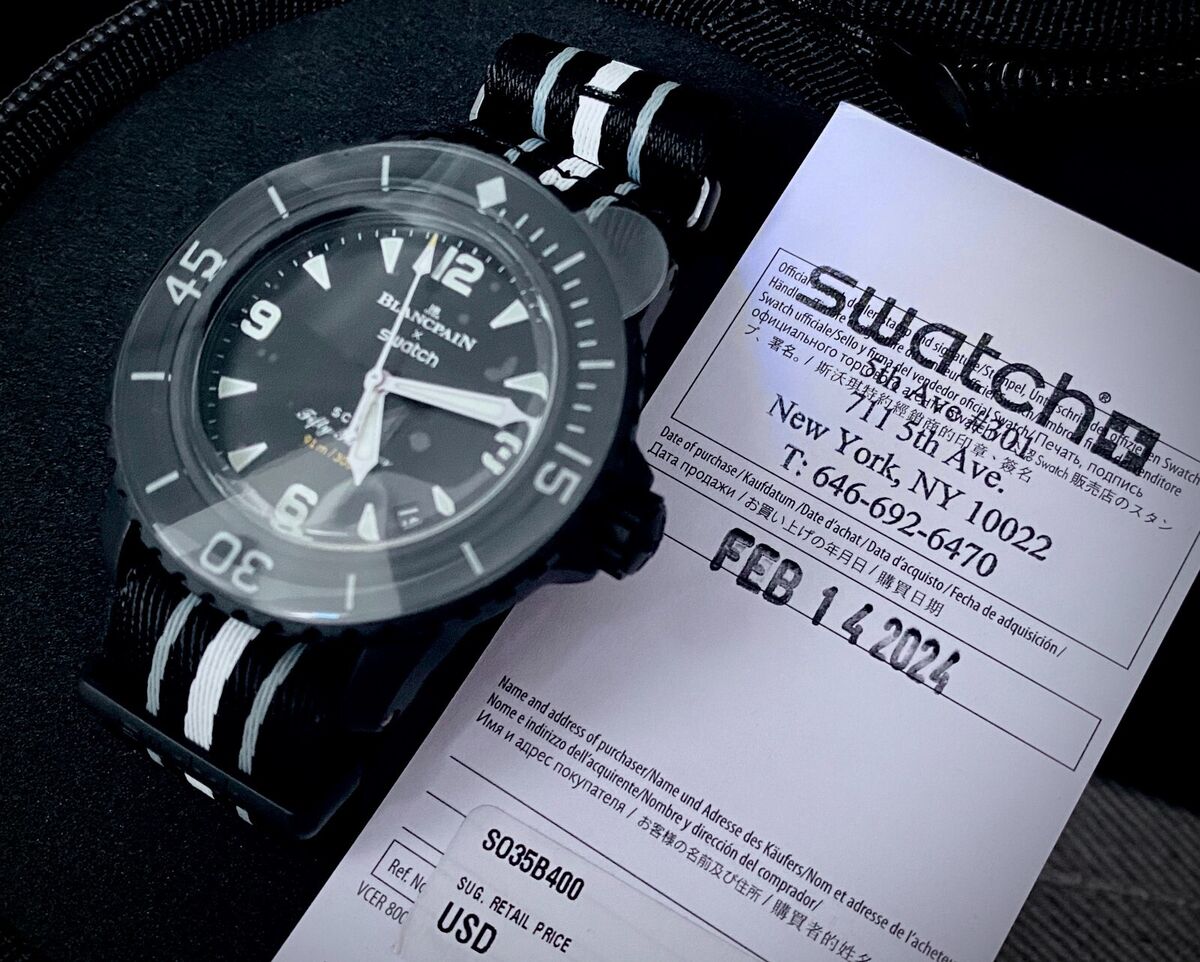 BLANCPAIN x SWATCH OCEAN OF STORMS SCUBA FIFTY FATHOMS 42.3 BLANCPAIN x SWATCH OCEAN OF STORMS SCUBA FIFTY FATHOMS 42.3