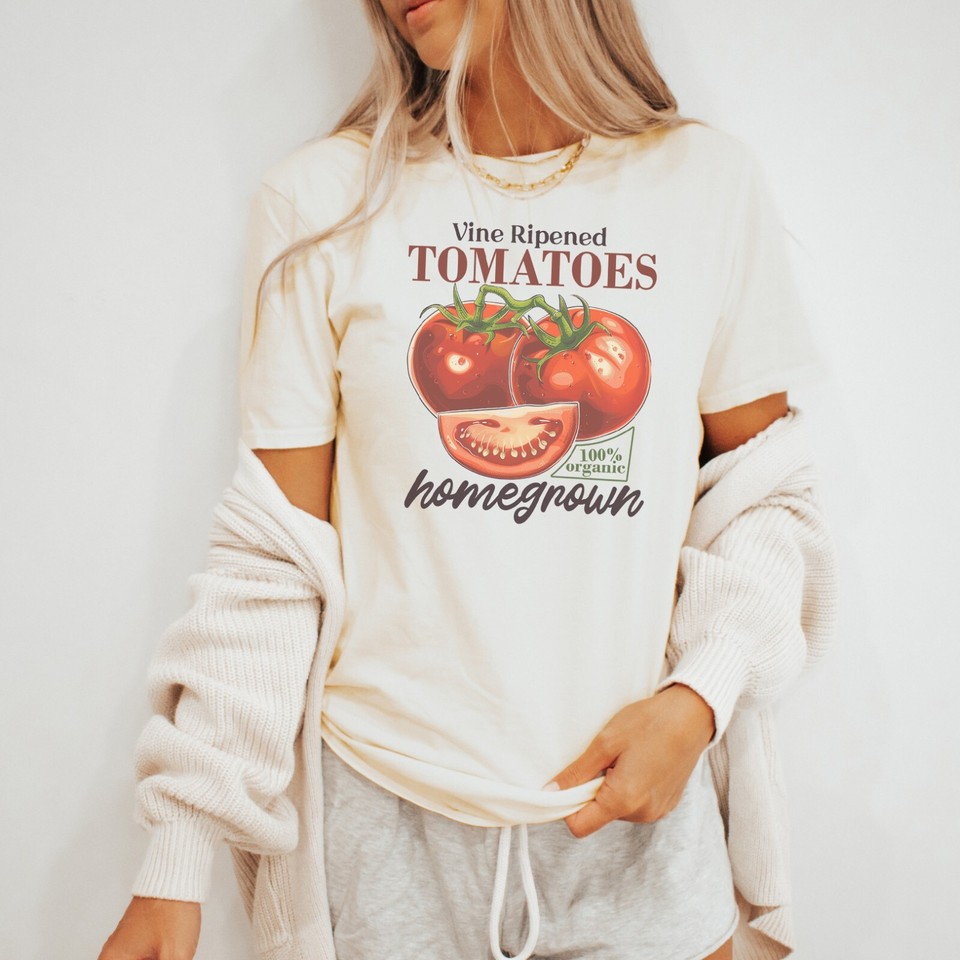 Homegrown Tomatoes Tee Organic Garden T Shirt Farmer Gift | eBay