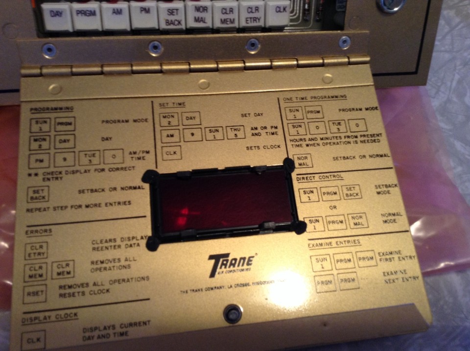 Trane HVAC control panel Rev H part #X13690118-02 | eBay