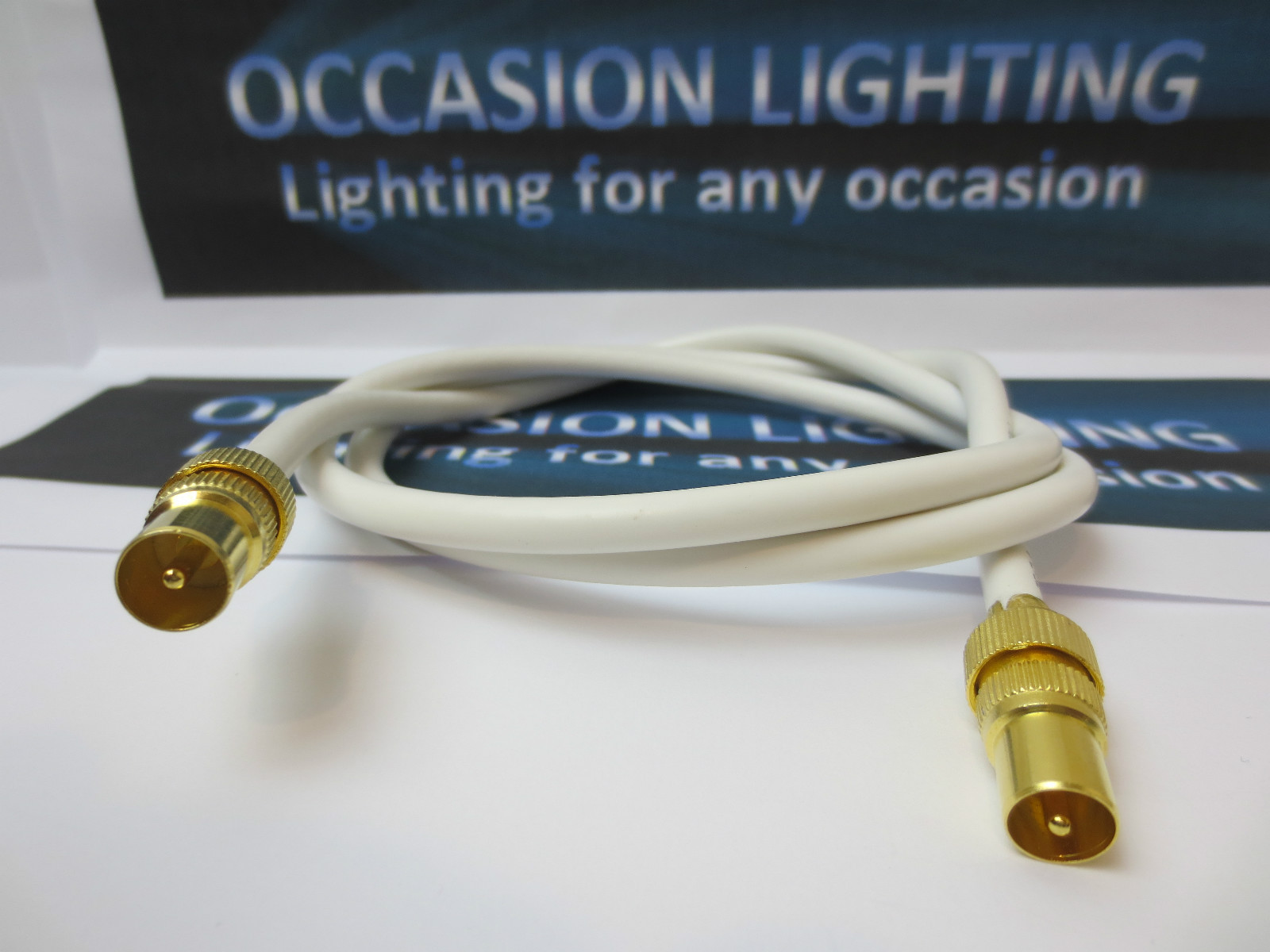 New Gold TV to wall Digital Aerial Lead Ariel Cable Freeview lead Fits ...