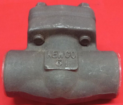 NEWCO-51 1" STEEL LIFT CHECK VALVE CLASS 800 A105N 76.7 PSI @ MAX BAR ...