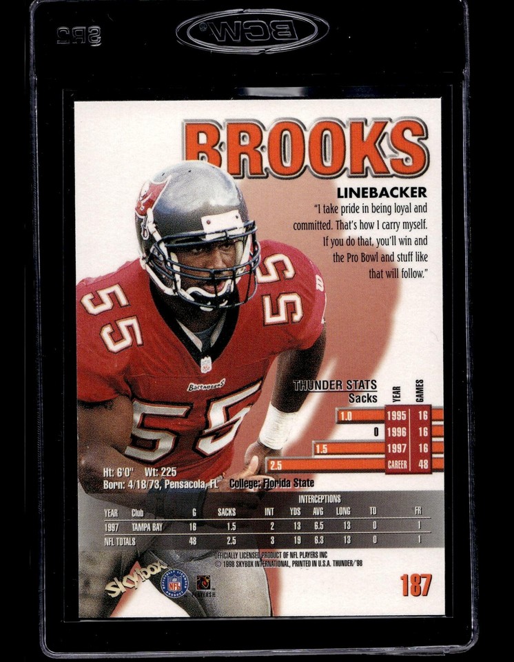 1998 SkyBox Thunder #187 Derrick Brooks | eBay