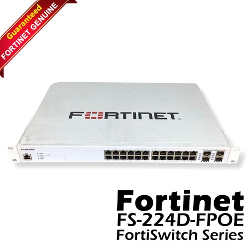 Fortinet FS-224D-FPOE FortiGate Network Switch Controller 24-Port SFP+ ...