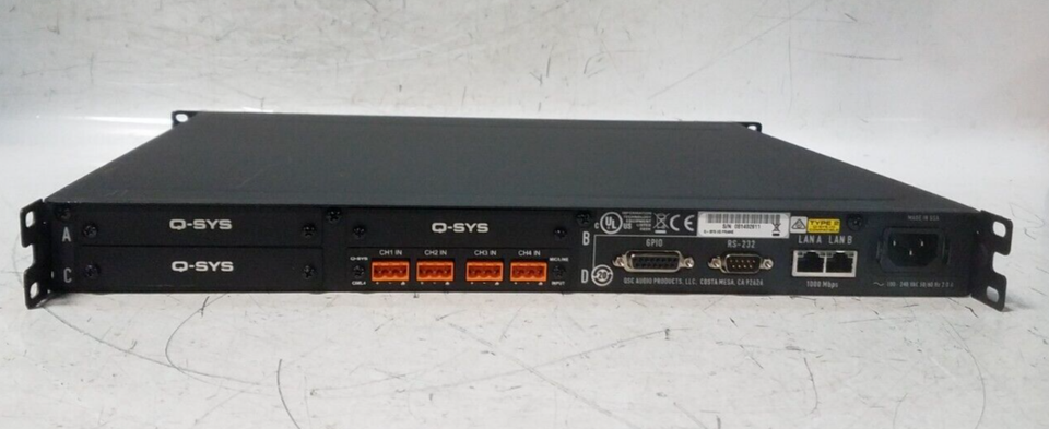 QSC Versatile Q-SYS I/O Frame Network Interface - Power Tested ...