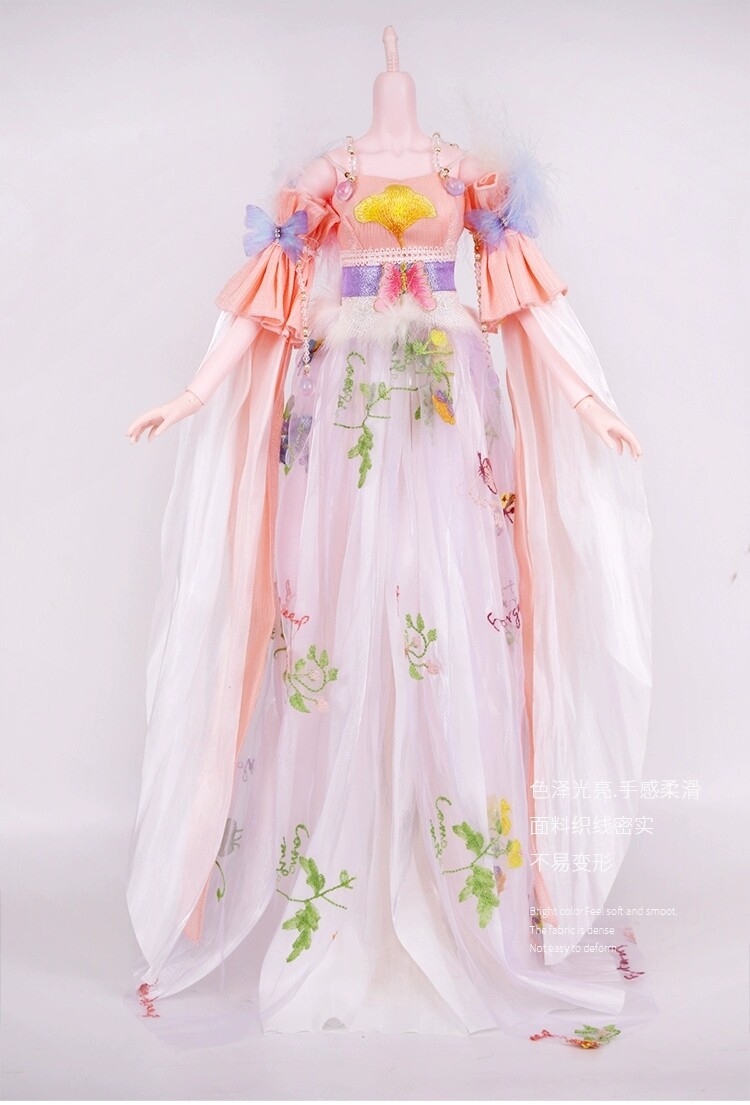 1/3 SD BJD Outfit Archaic Clothes Idyllic Fairy Dress+Sleeve+Headband ...