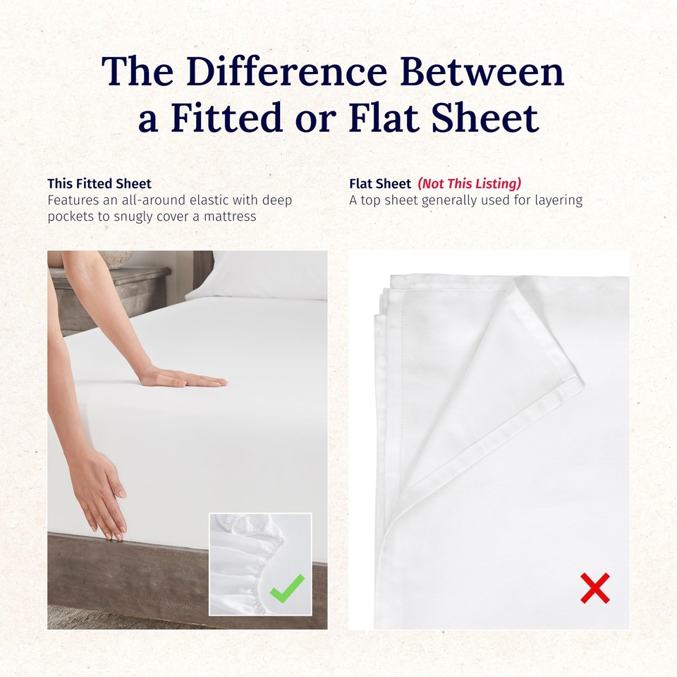 California Design Den Luxuriously Soft Twin Fitted Sheet Only - 600 ...