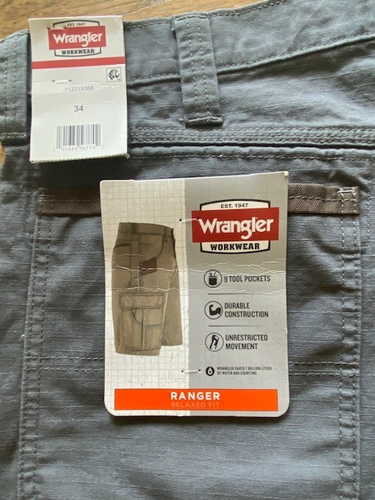WRANGLER Ranger Shorts Gray Men 34 NEW w/tags | eBay