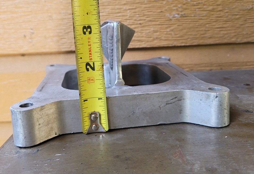 Carburetor Spacer 3 Inch Custom Ford 390 427 428CJ Chevy 427 454 Mopar ...