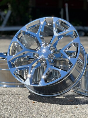 20" Chrome Snowflake GMC Sierra Yukon Denali Wheels Rims 2022 2021 2020 ...