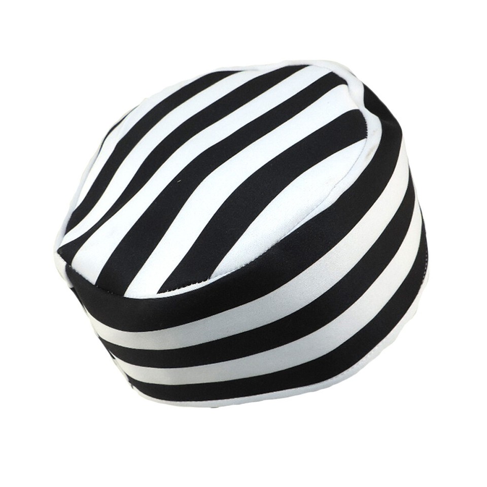 Prisoner Hat Jail Inmate Striped Black & White Jailbird Costume Cap | eBay