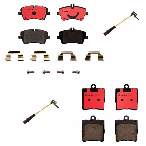 Front and Rear Brembo Ceramic Brake Pads with Sensors Kit For Mercedes ...