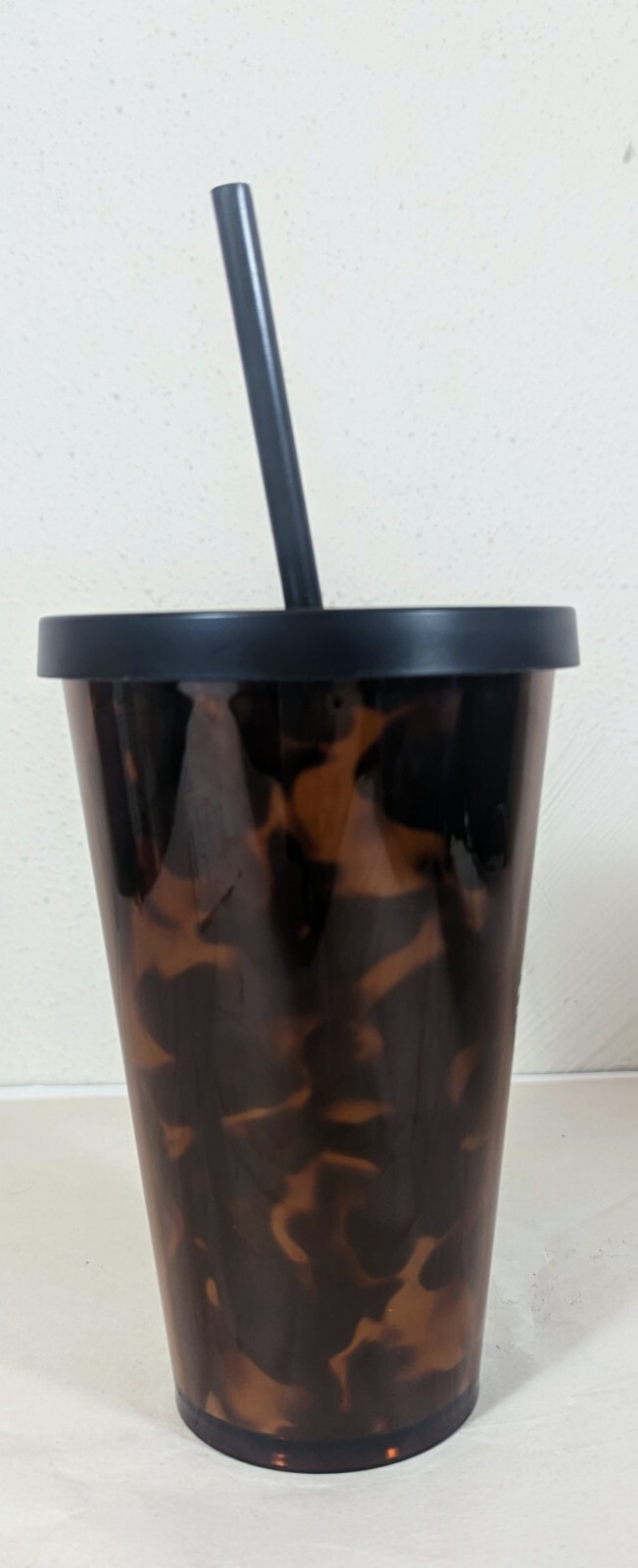 Starbucks Tortoise Shell Mocha Swirl Cold Cup Tumbler Grande 16 oz Lid ...