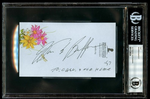 Warren Buffett signed autograph 3.5x6 cut Berkshire Hathaway Auto BAS ...