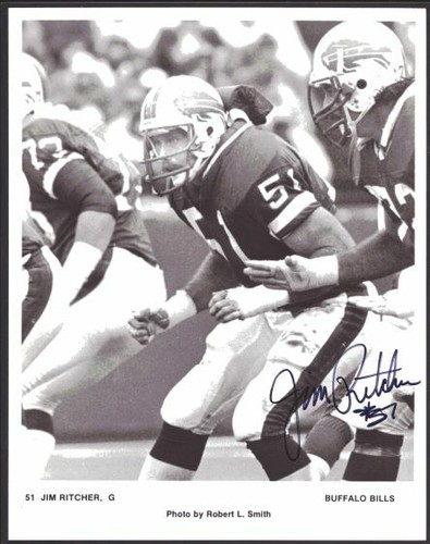 Jim Ritcher Buffalo Bills Signed/Autographed 8x10 B/W Photo 151765 | eBay