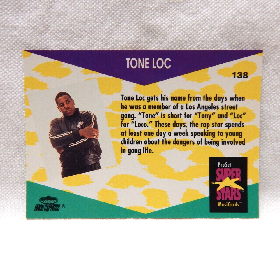 TONE LOC MUSIC TRADING CARD PROSET #138 | eBay