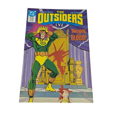 The Outsiders Comic Book DC No. 26 Throne of Blood! Mike W. Barr Jim ...