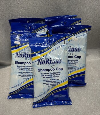 7 Packs - No-Rinse Shampoo Cap by CleanLife Products | eBay