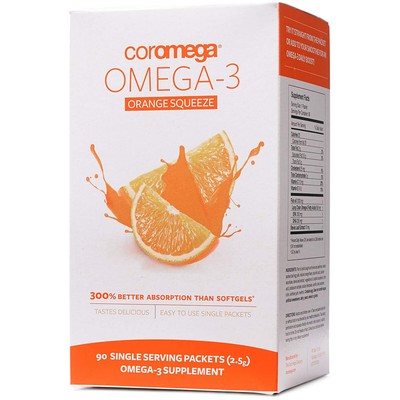 Coromega Omega-3 Orange Squeeze 90 Single Packets | eBay