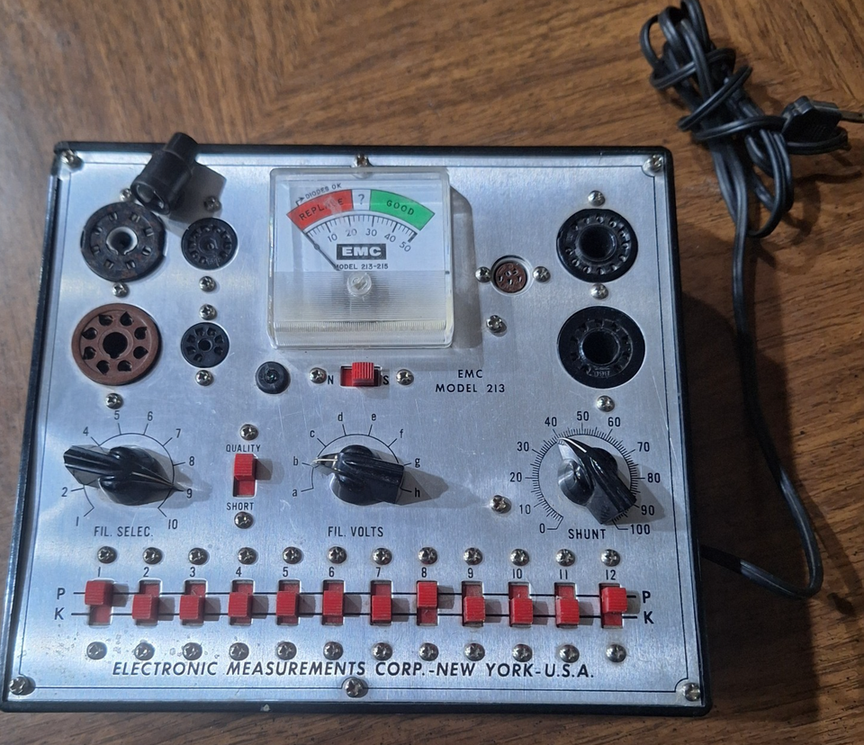 EMC Model 213 Tube Tester with manual and service info | eBay