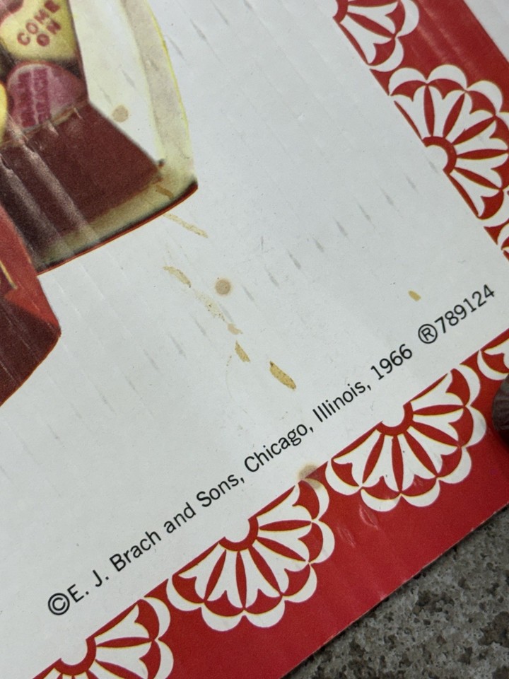 1966 Brach’s Candy Valentine Corrugated Store Display 10 Ft X 24 Inch w ...