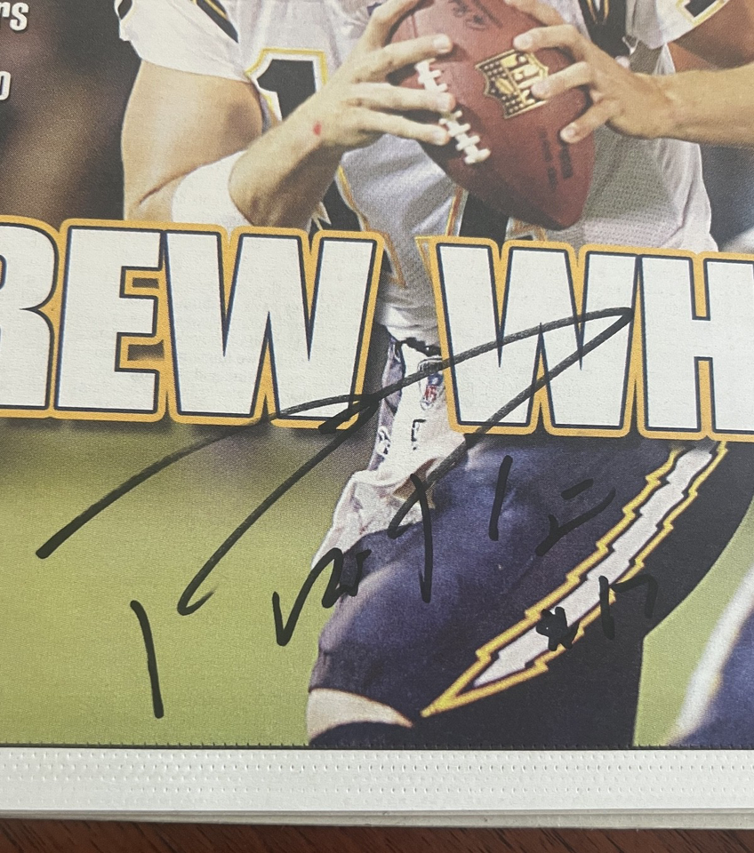 2006 PRO FOOTBALL WEEKLY AUTH AUTO. PHILIP RIVERS COVER SAN DIEGO ...