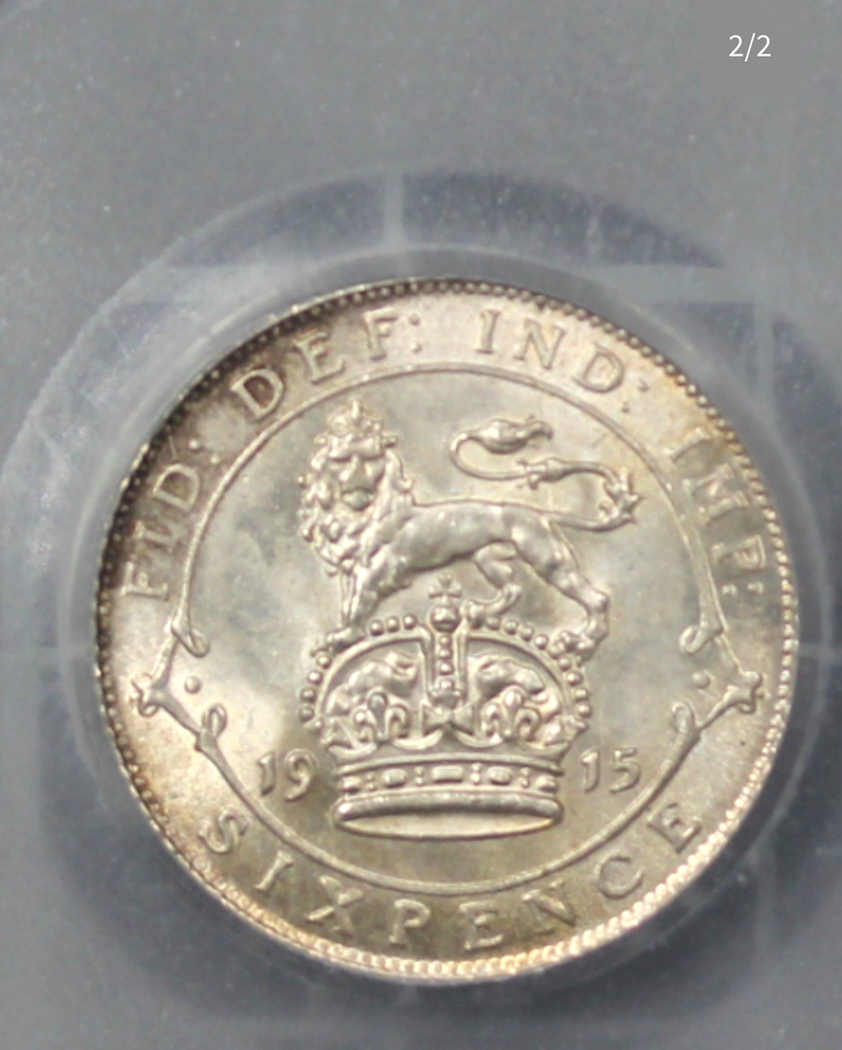 1915 George 5th Silver Sixpence CGS 82 UNCIRCULATED STUNNING | eBay UK