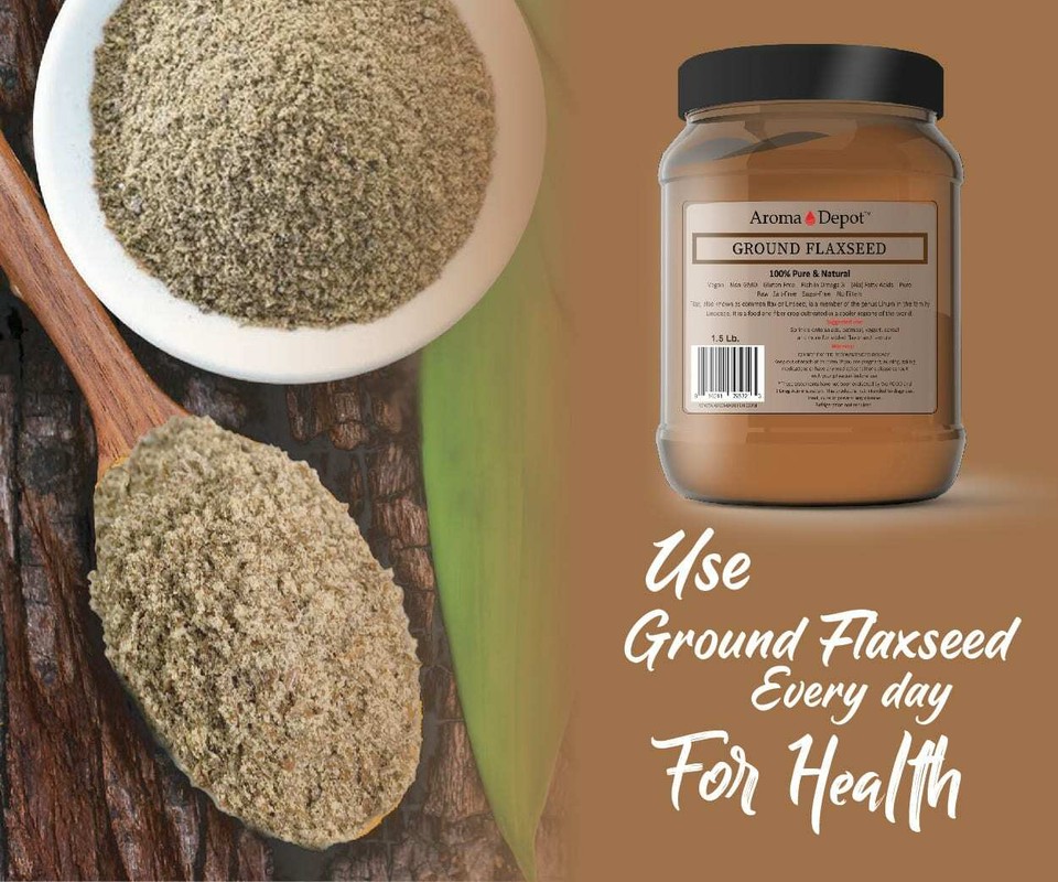 5lb GROUND Brown Flax Seed Omega-3 Non-GMO Linaza Raw 80 oz. Flaxseed ...