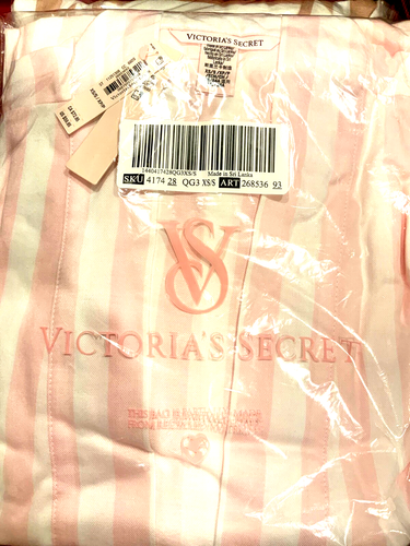 SEALED 🎀Victoria Secret Long Robe 🎀 Modal Cotton Pretty Blossom Stripes ...