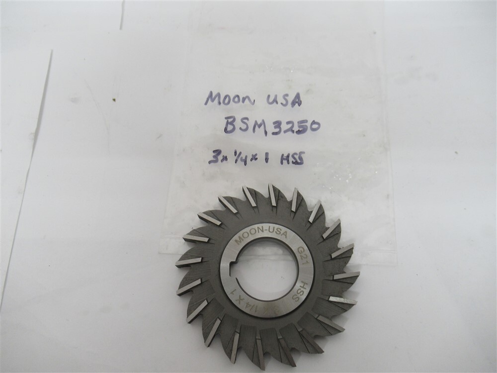 Moon Cutter BSM3250 , 3" x 1/4" x 1 HSS Straight Full Radius Side ...