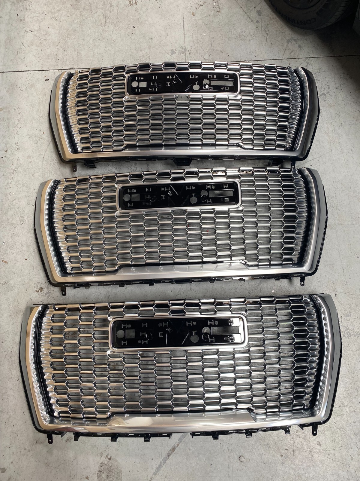 Galvanized Silver Front Grille - GM (84835783) Yukon Denali grille | eBay