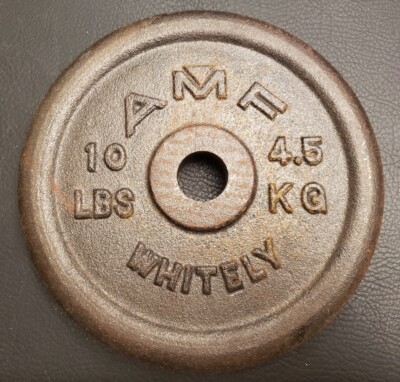 Single 10lb AMF Whitely Standard Size Weight Plate vintage rare | eBay