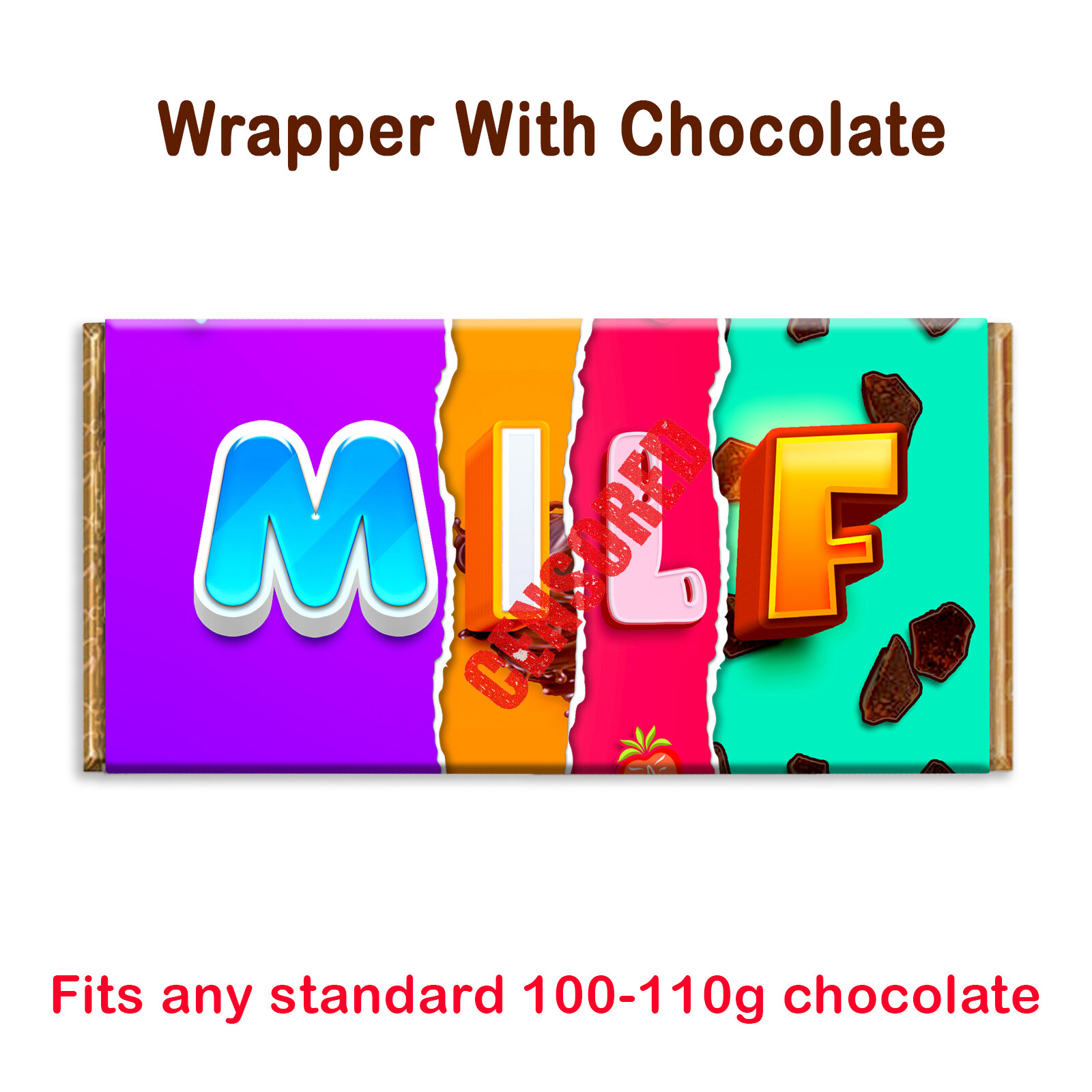 Rude Funny Chocolate Bar Wrapper Novelty Gift Present For Birthday ...