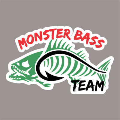 Monster Bass Carpet Graphic Decal Sticker for Fishing Bass Boats | eBay