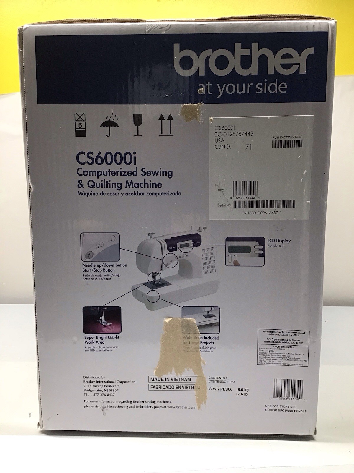 Brother CS6000I Computerized Sewing Machine with Wide Table for sale ...