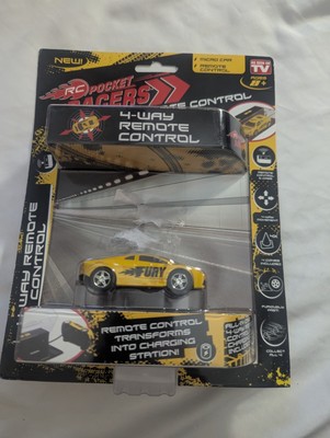 RC Pocket Racers - yellow FURY 4-Way Remote Control Micro Car as Seen ...