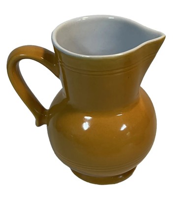 EMILE HENRY Large Mustard Yellow Pottery Pitcher Made in France 9” | eBay