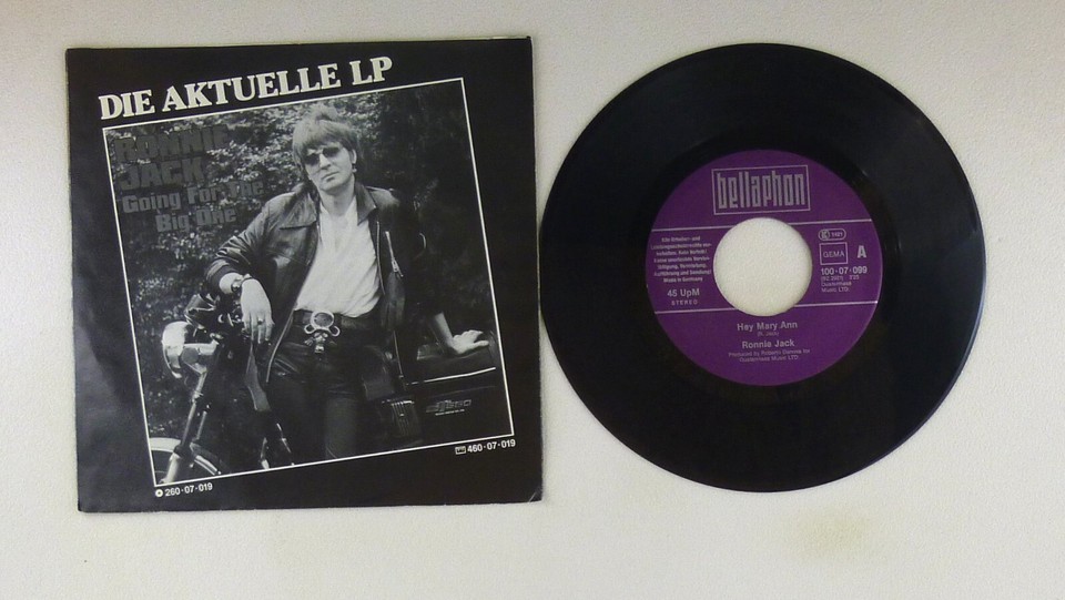 7 " Single Vinyl - Ronnie Jack – Hey, Mary Ann/ Going For the Big ...